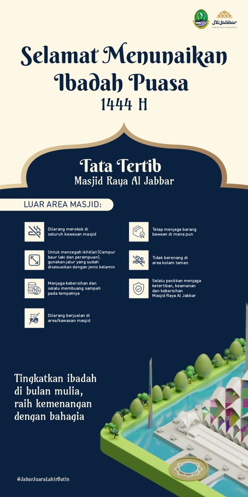 Kawasan dan Masjid Raya Al Jabbar Dibuka Kembali, Ini Tata Tertib yang ... Kawasan dan Masjid Raya Al Jabbar Dibuka Kembali, Ini Tata Tertib yang ...