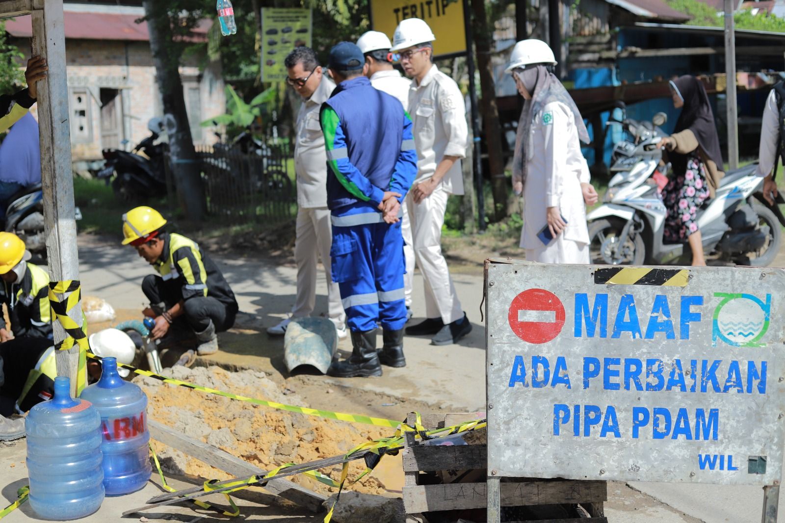 Perumda Tirta Manuntung Balikpapan Tinjau Langsung Perbaikan Pipa Induk ...