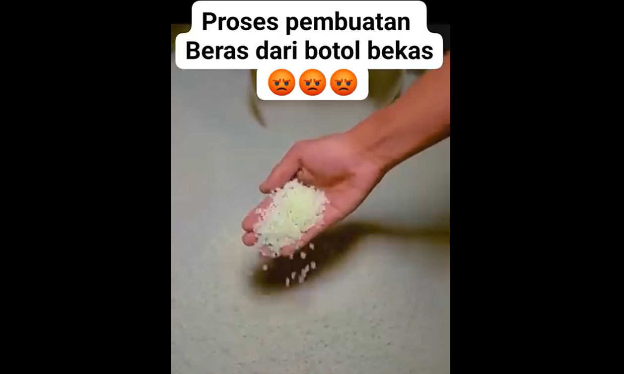 Hoaks: Video Pembuatan Beras dari Botol Bekas, Cek Hasil Penelusurannya ...